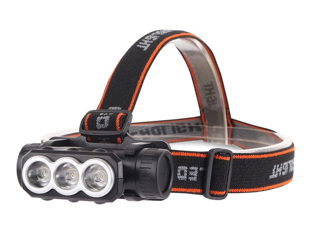 Oppladbar hodelykt med 3 sterke lysdioder | CDON