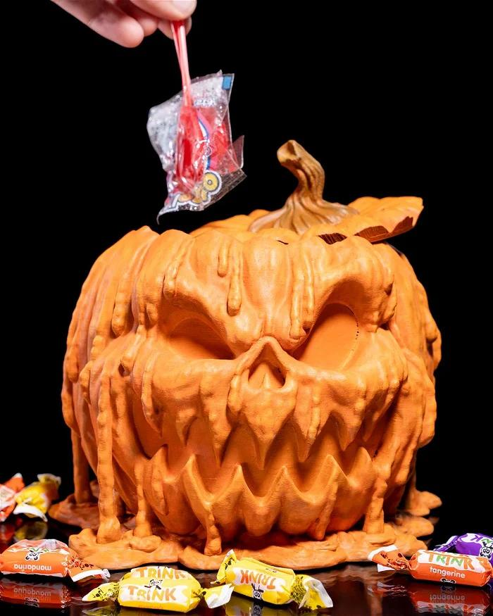 Halloween-kurpitsan sulava haamu Candy Bowl/Night Light | CDON