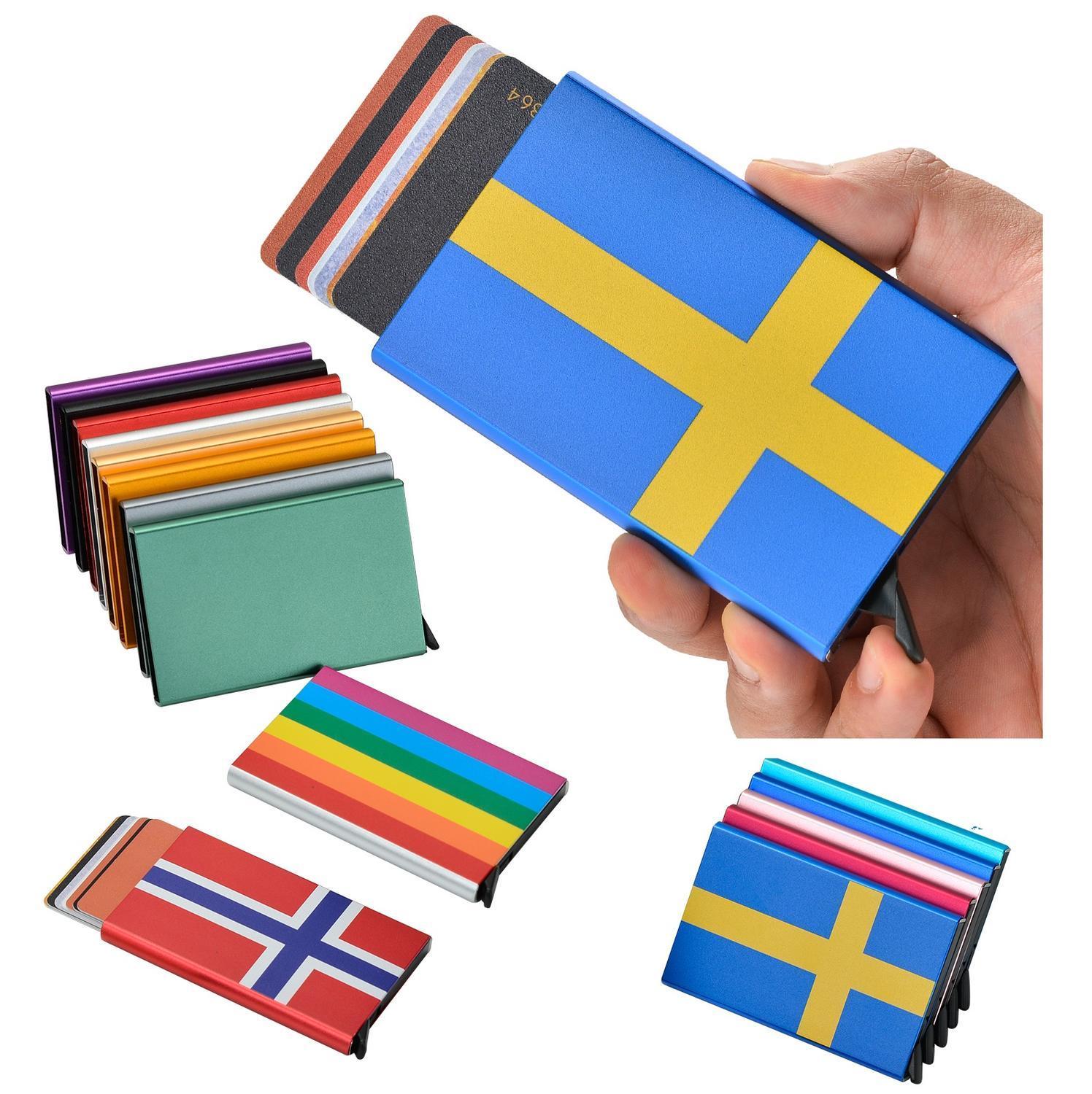 Kortholder med RFID-beskyttelse. Pop-up. 15 forskellige farver - Blå | CDON