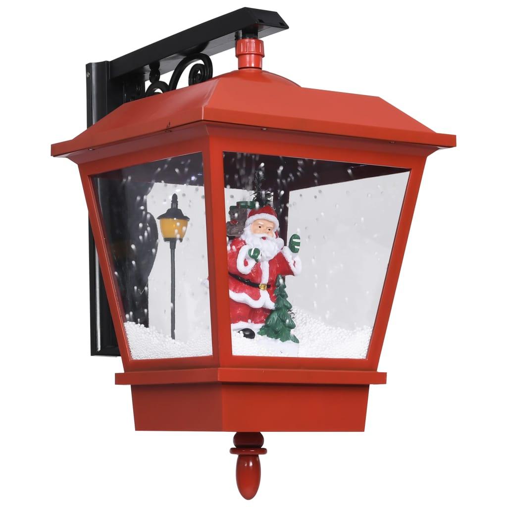 vidaXL julelampe med LED-lys og julemand 40x27x45 cm rød | CDON