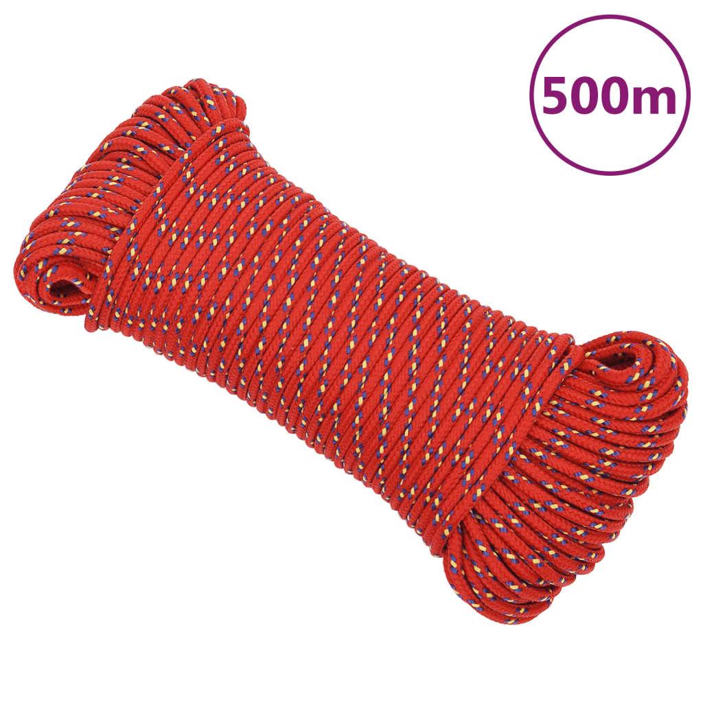 vidaXL Båtlina röd 3 mm 500 m polypropen | CDON