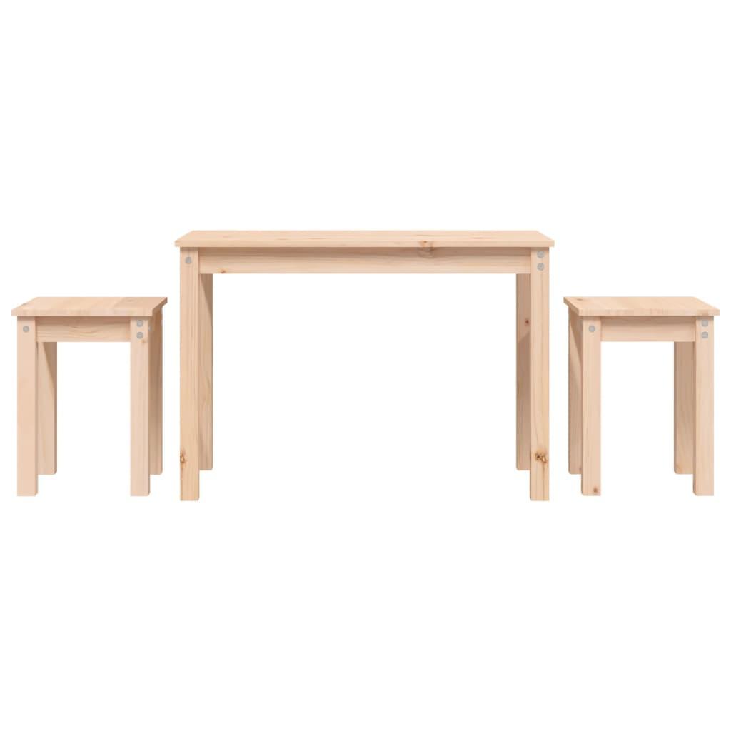 vidaXL Stablebord 3 stk heltre furu | CDON