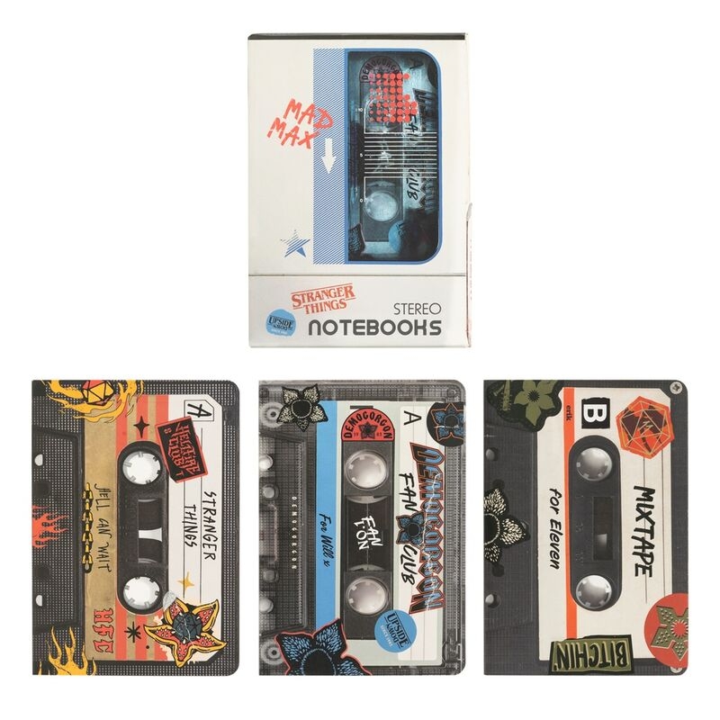 Stranger Things Walkman pack 3 A6 notebooks | CDON