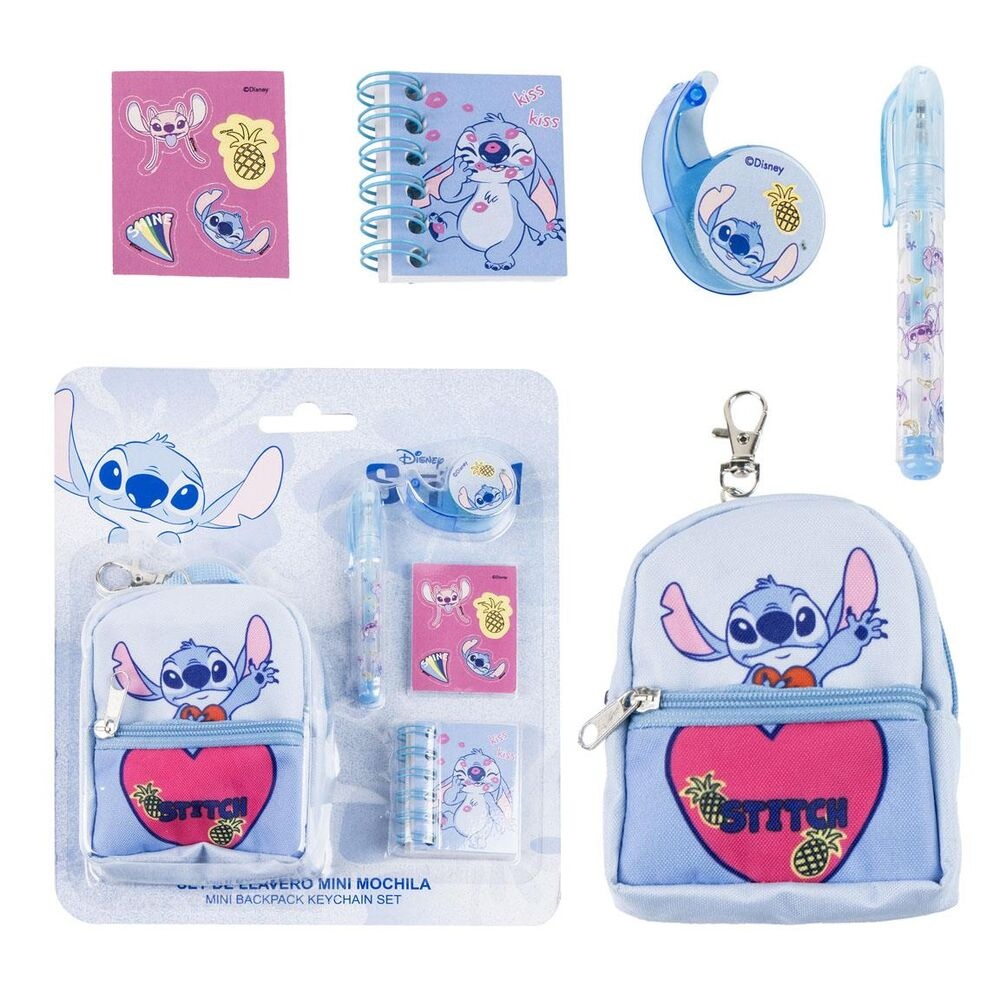 Disney Stitch Stationery mini backpack set | CDON