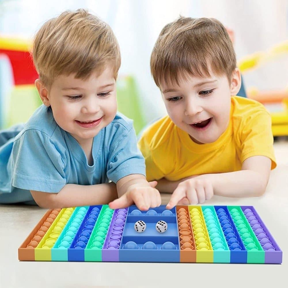 Pop it Spel Plop Up Fidget - stor fidget toys pop it leksak sensory ...