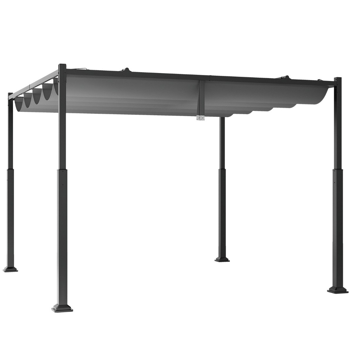 3,1 x 3,1 m pergola med skyvetak Vanntett lysthus Vintertett hage ...