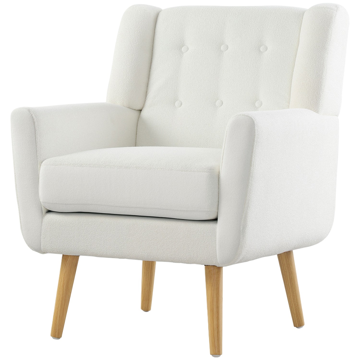 Fåtölj Vardagsrum Wing Stol Vadderad Tuftad Lounge Chair ...