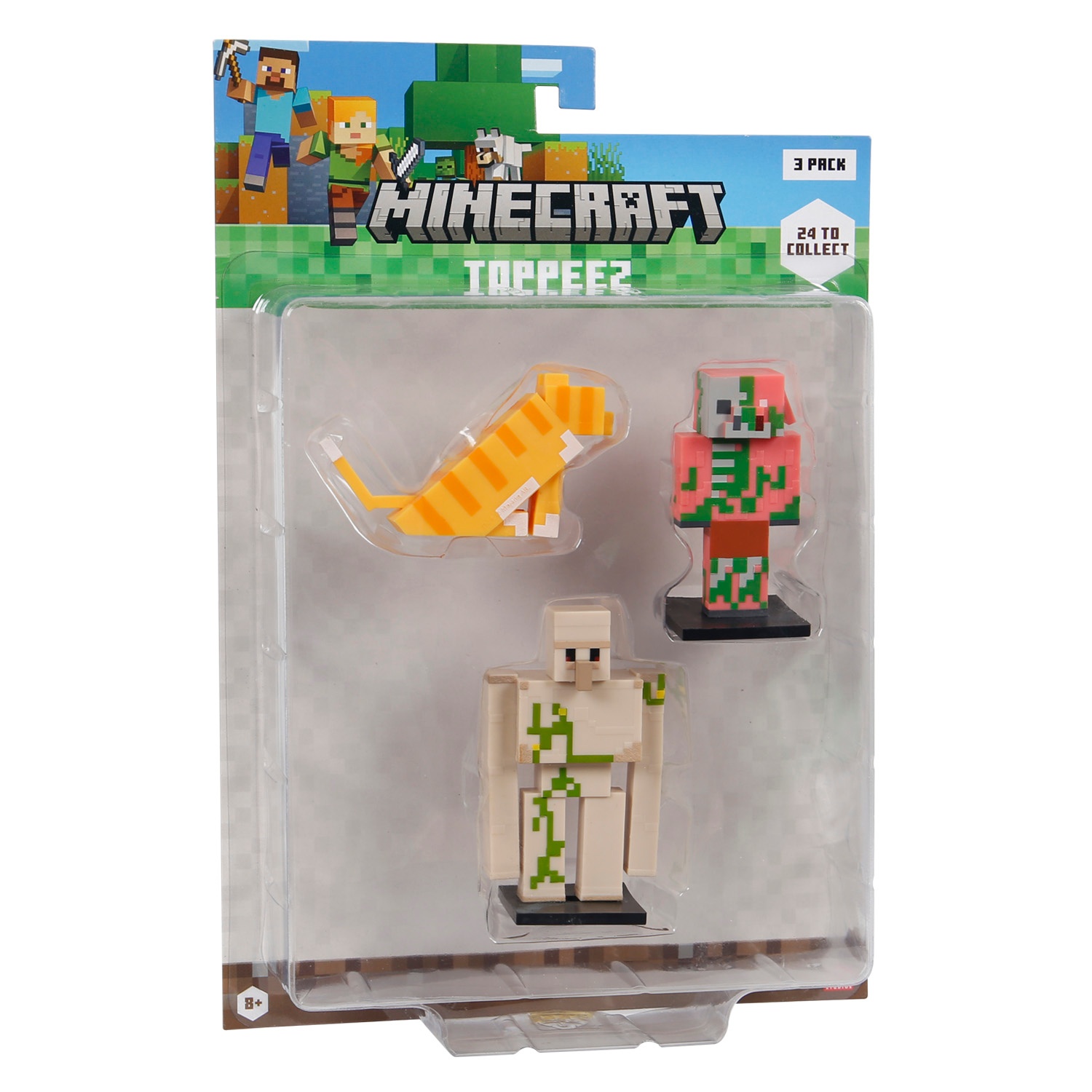 Minecraft 3D Pencil Toppers, set med 3 roliga figurer | CDON