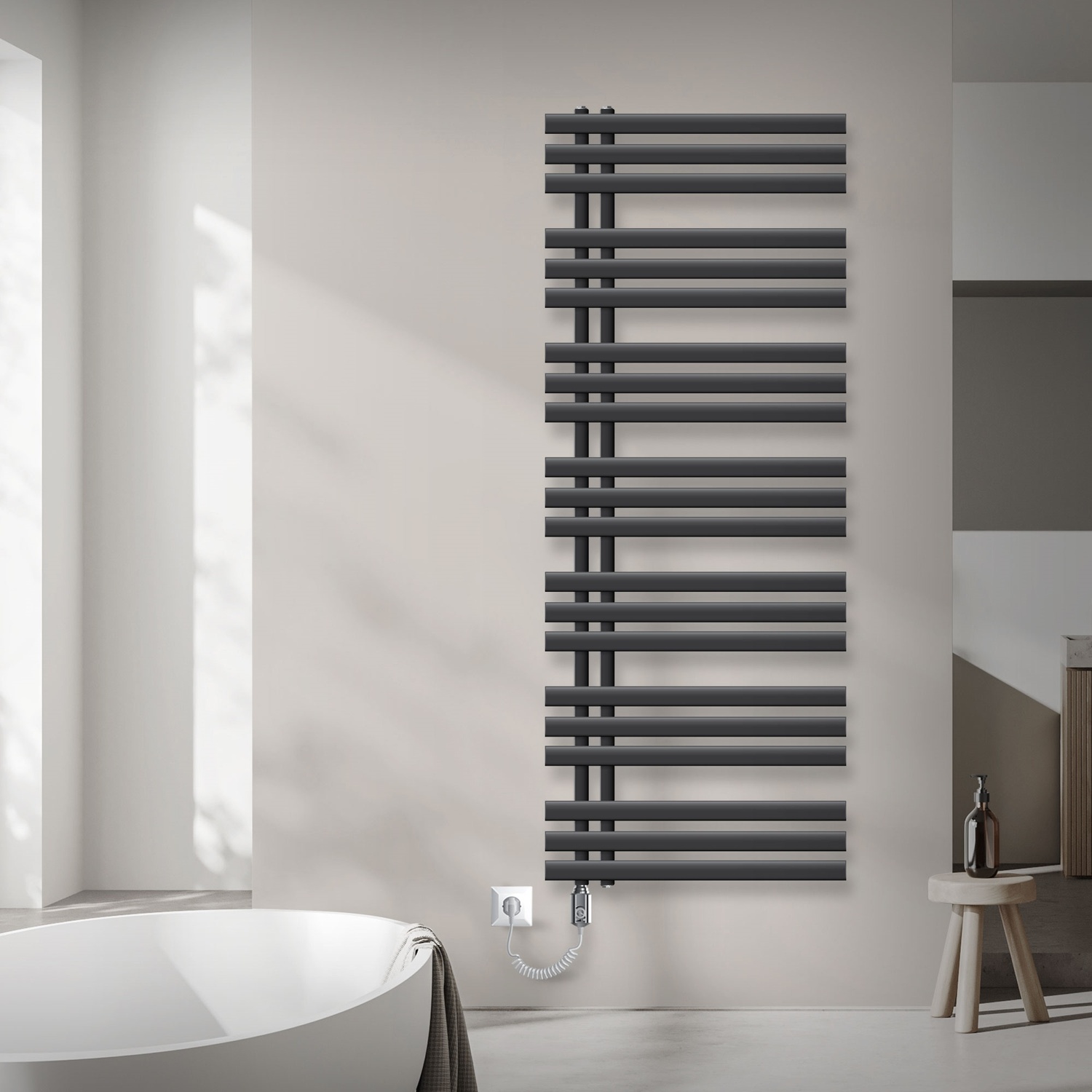 Antracit Iron 1200W M Design radiator handduk radiator Electric ...