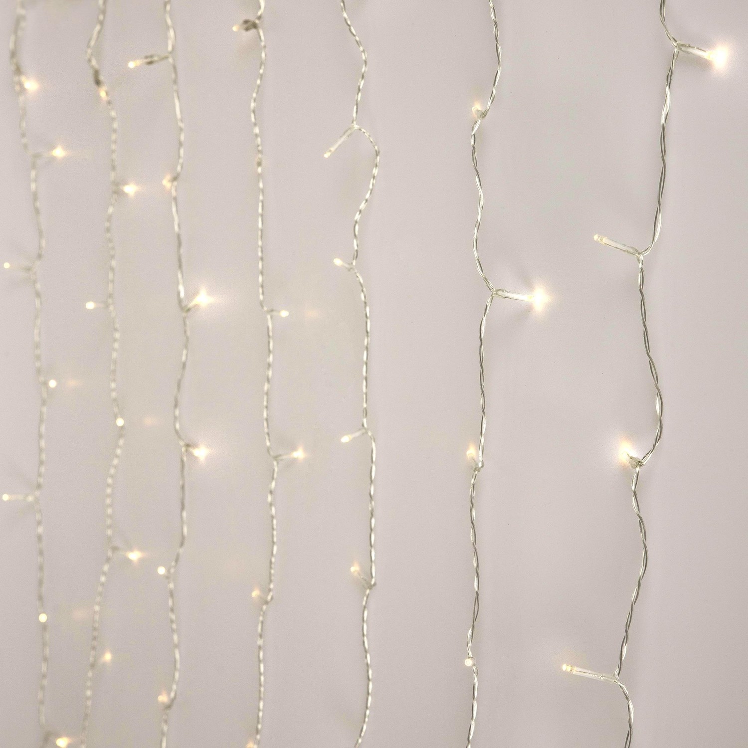 ECD Germany LED-valoverho, 2x1,5m, valkoinen PVC, 240 lämmin valkoinen ...