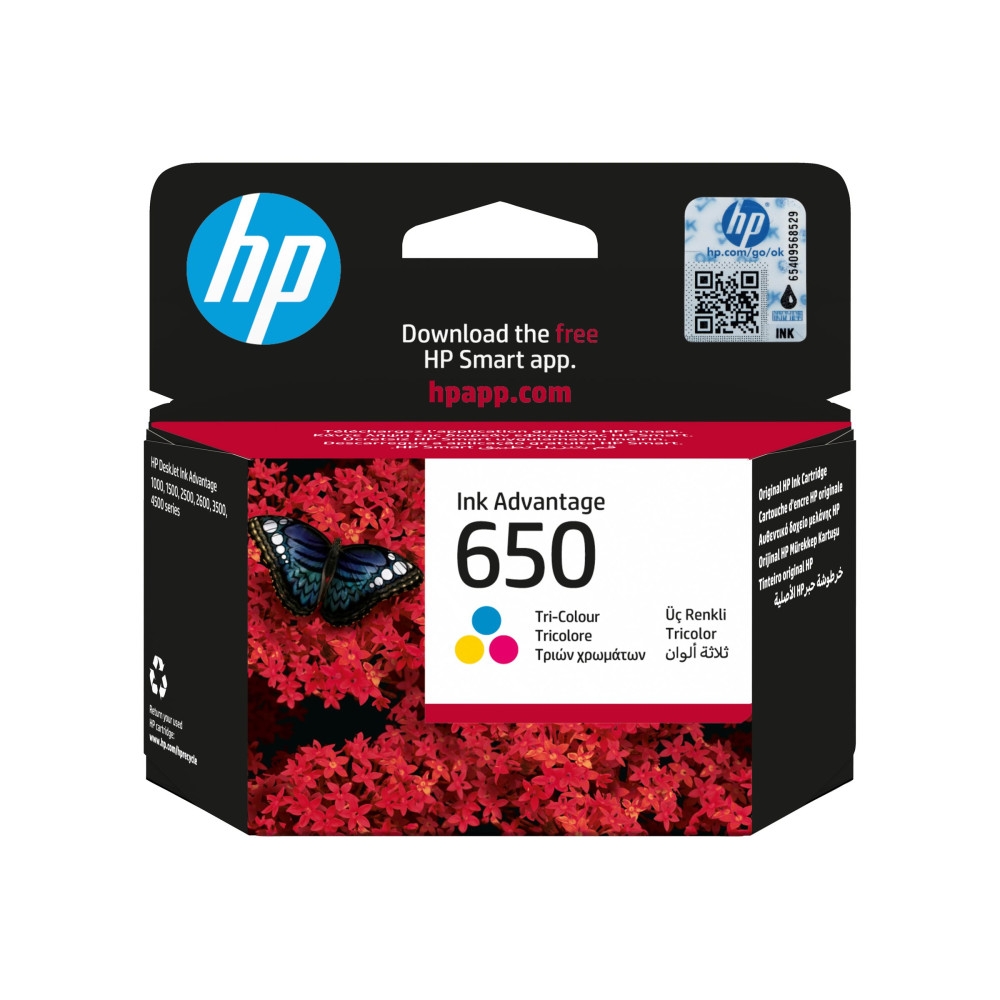 HP 650 - färg (cyan, magenta, gul) - original - Ink Advantage ...