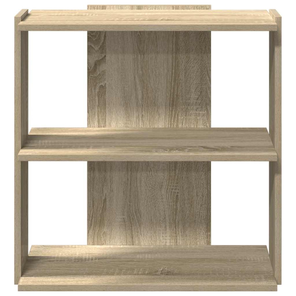 Bokhylla 3 hyllplan sonoma-ek 60x30x60 cm konstruerat trä | CDON