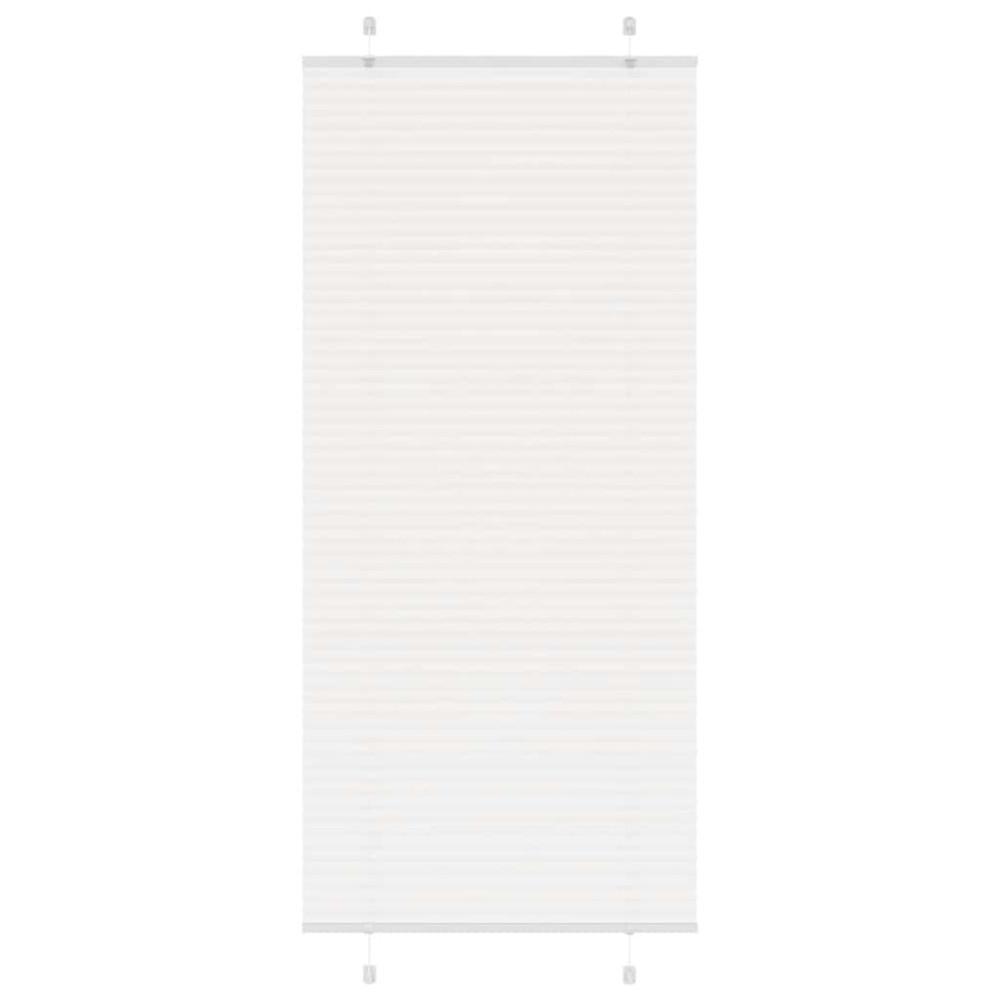 Plisserad persienn vit 85x200 cm tyg bredd 84,4 cm polyester | CDON