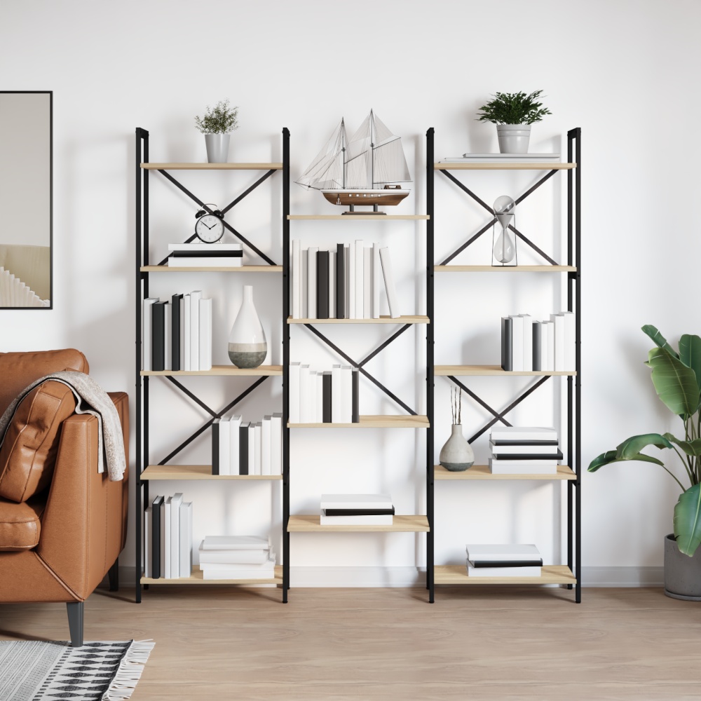 Hyllsystem Sonoma ek 156 x 25 x 167.5 cm Konstruerat trä | CDON