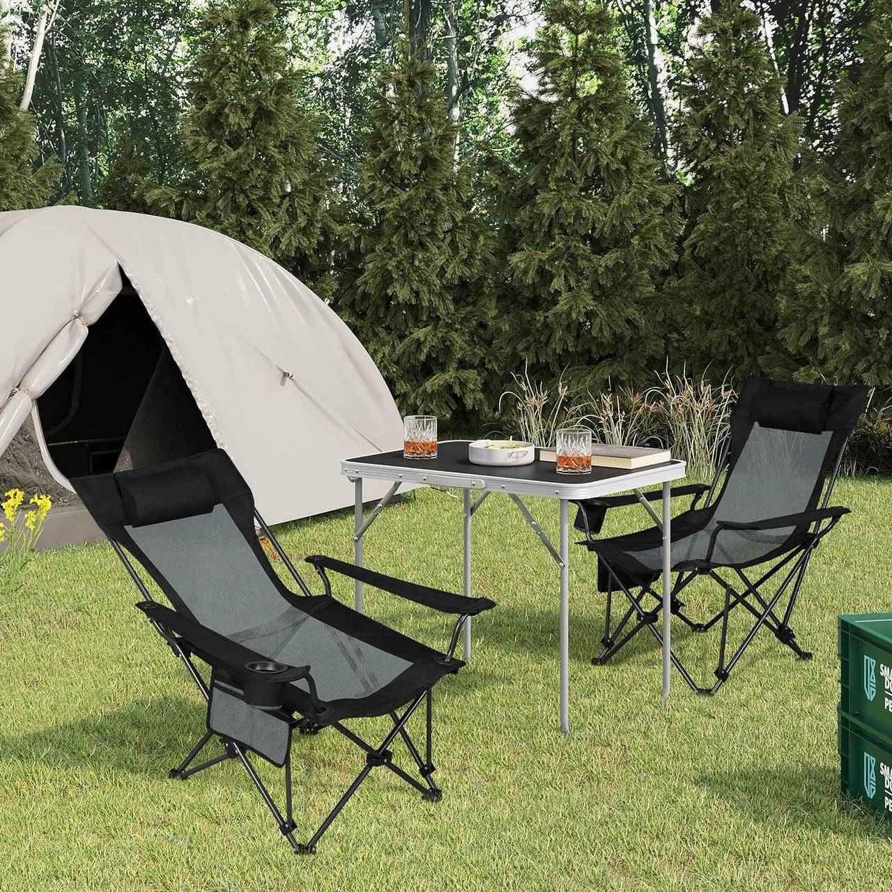 Rootz Ultimate Outdoor Folding Camping Stol - Justerbar hvilestol ...