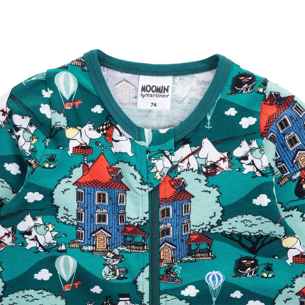 Muumilaakso maatila -pyjama, sinivihreä | CDON